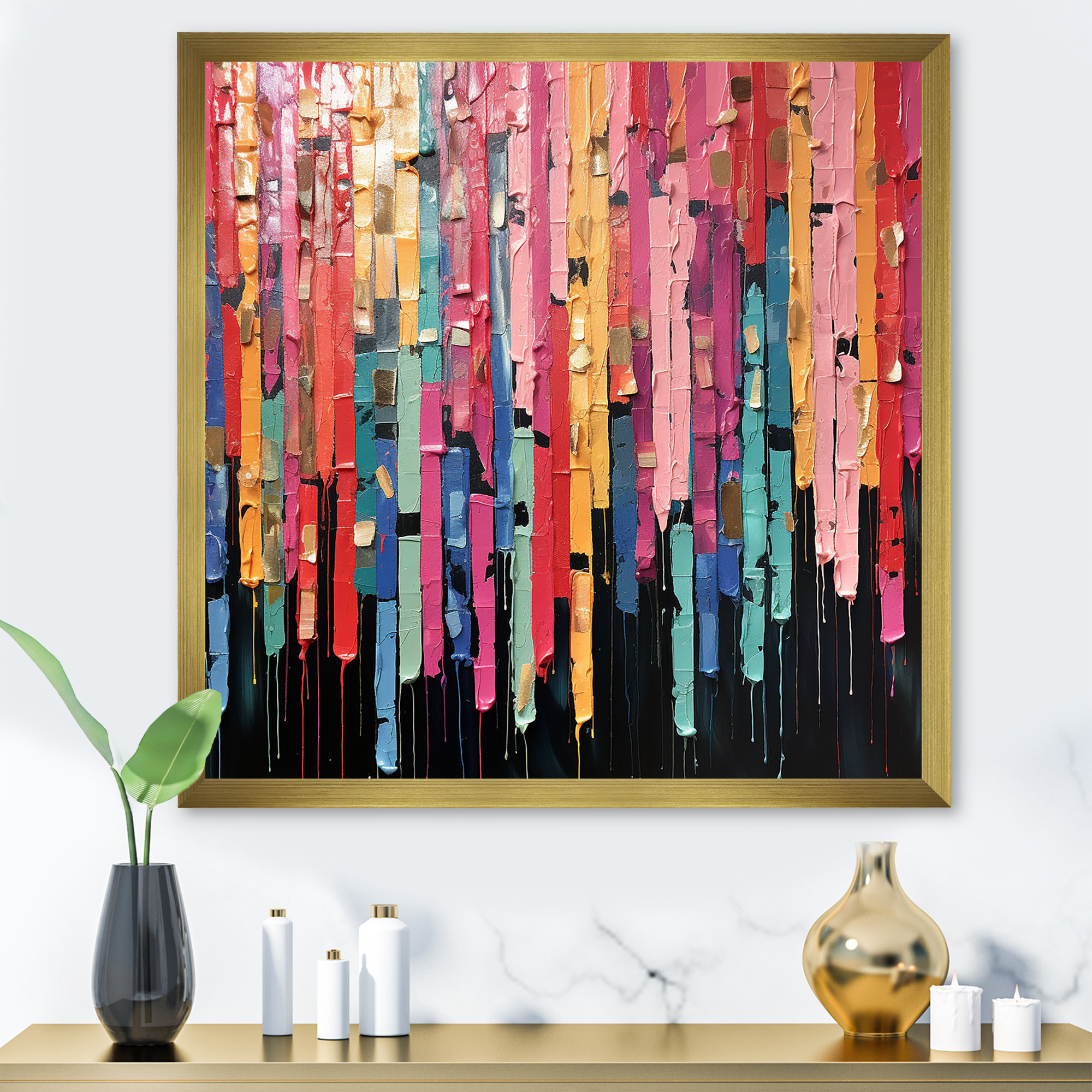 Wrought Studio™ Pink Digital Melodic Fusion IV - Abstract Collages Wall Art | Wayfair
