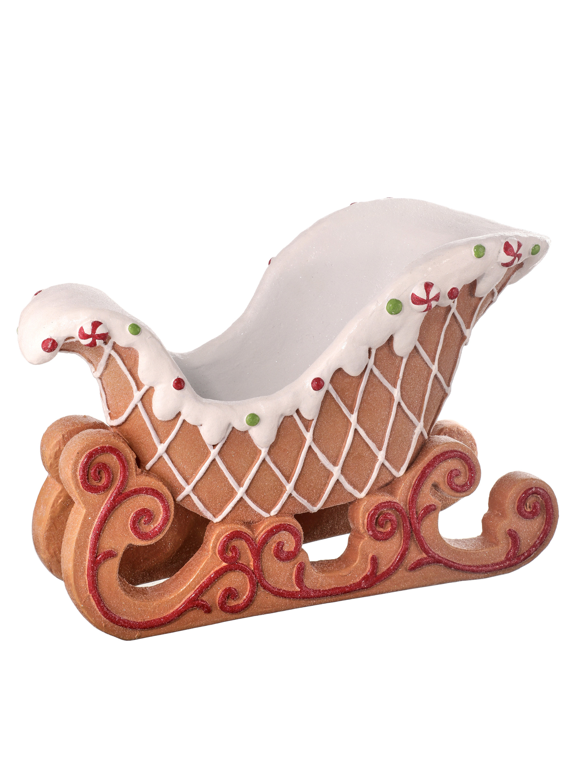The Holiday Aisle® 16" Resin Gingerbread Sleigh - Wayfair Canada