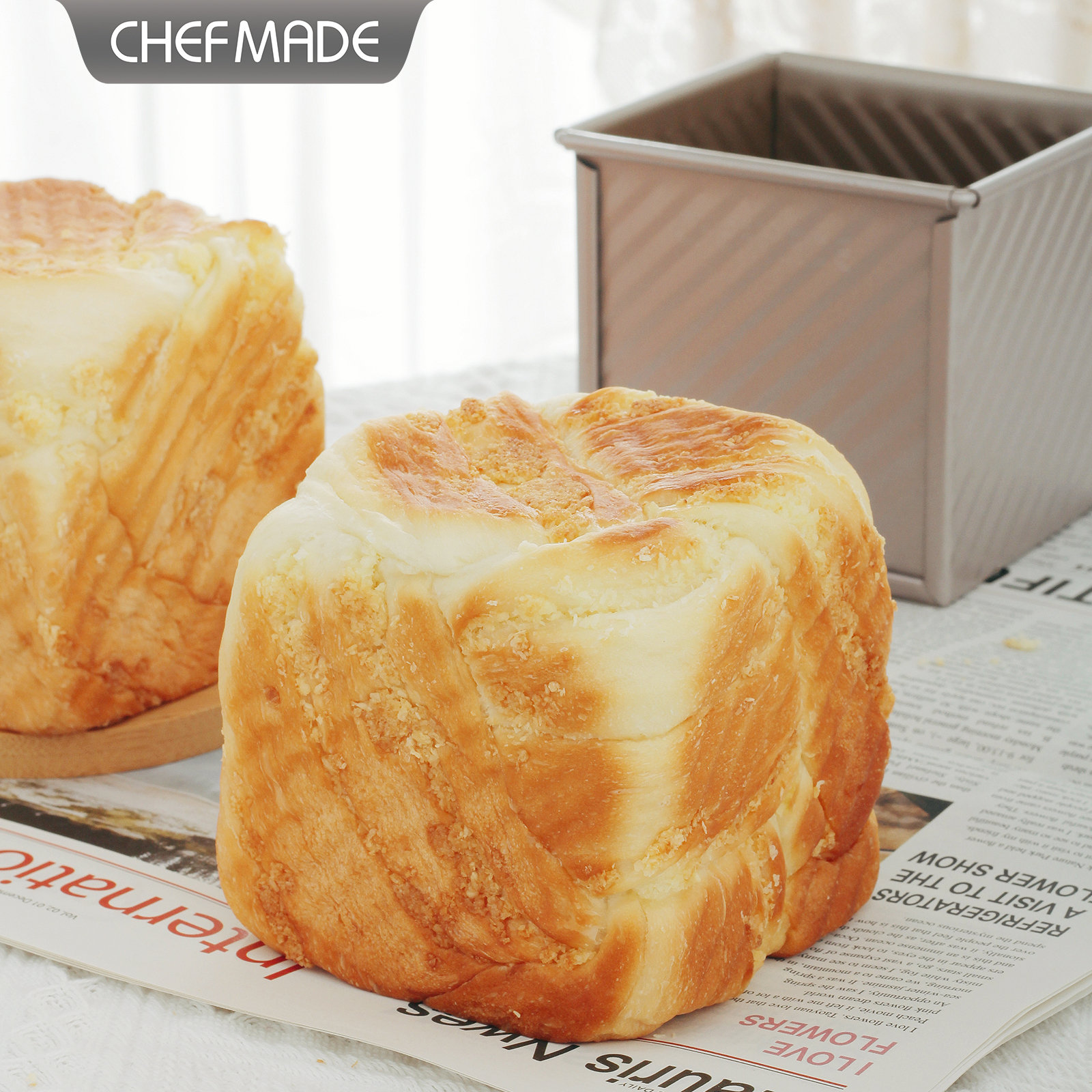 Chefmade 0.55 lb. Corrugated Toast Box with Lid & Reviews | Wayfair