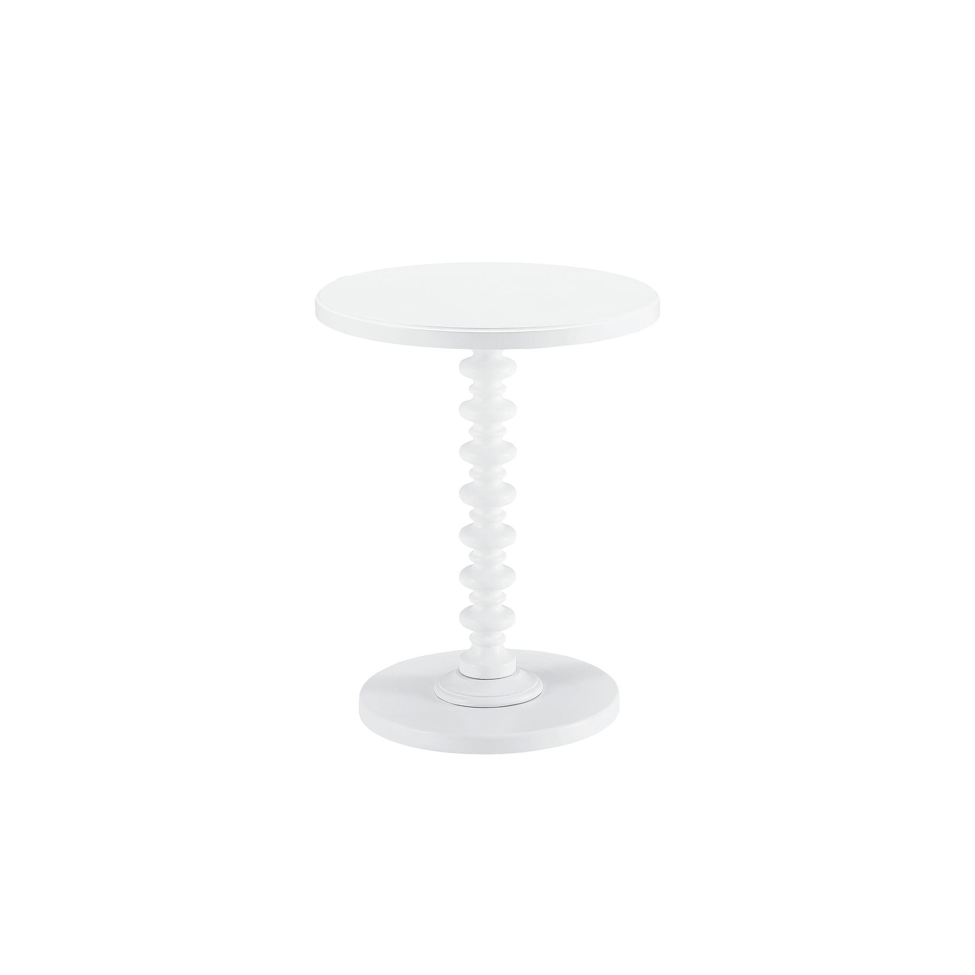 Latitude Run® Timeless Charm Accent Table In White - Crafted Wooden ...