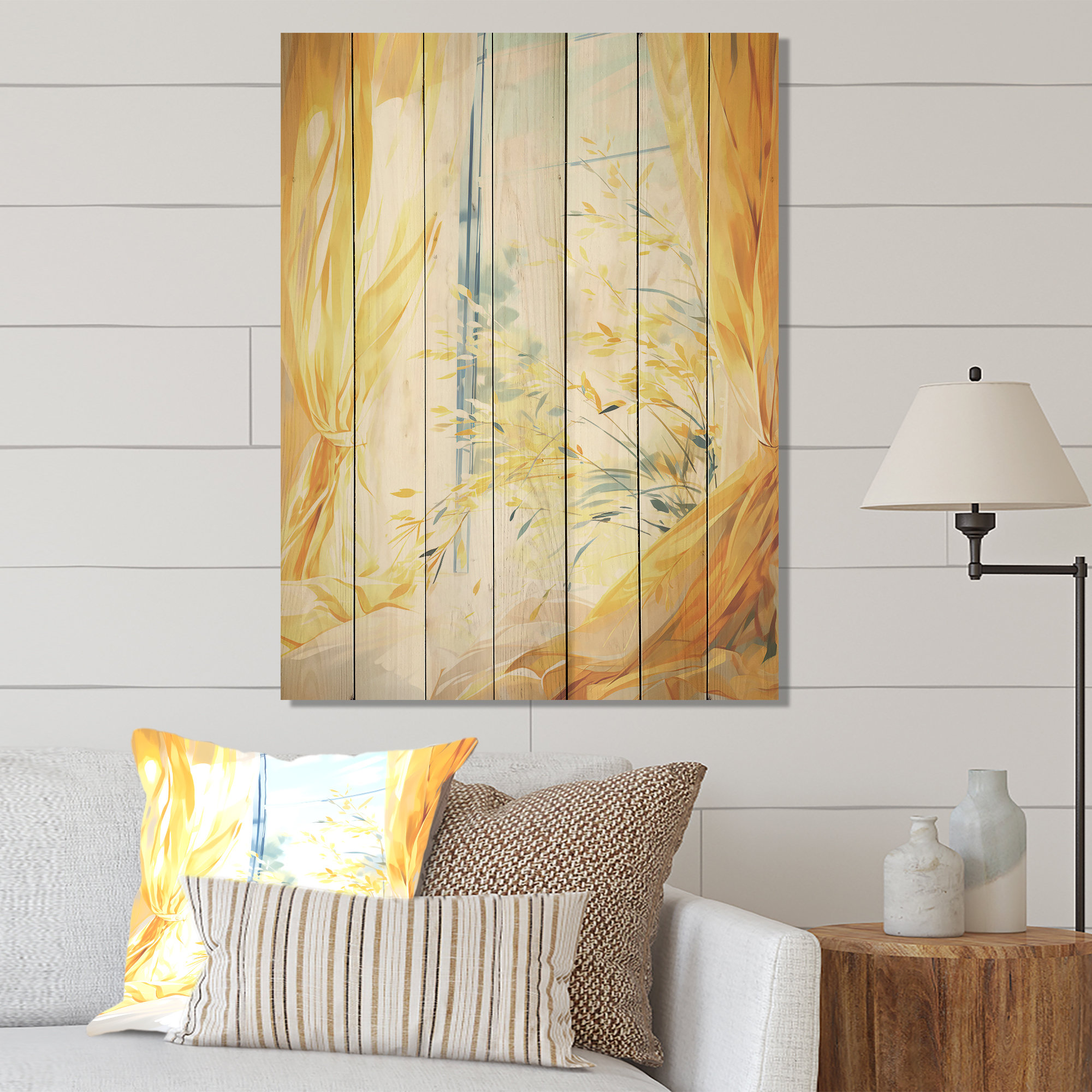 Winston Porter Harvest Gaze Farm Windows II - Farmhouse Windows On Wood ...