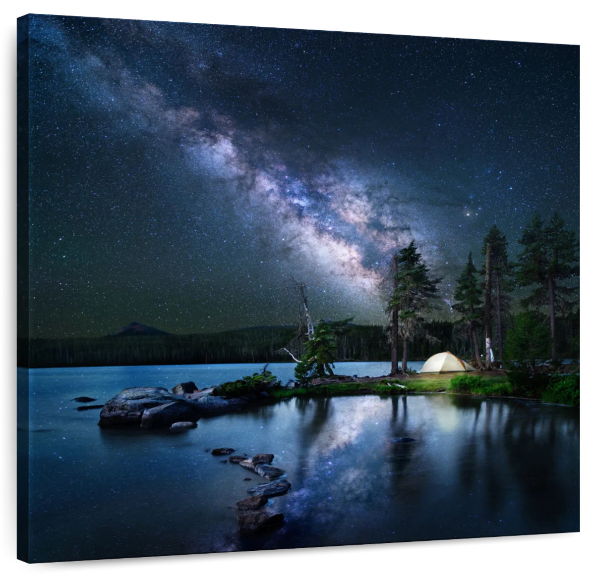 Ebern Designs Oberle Milky Way Over Camp | Wayfair