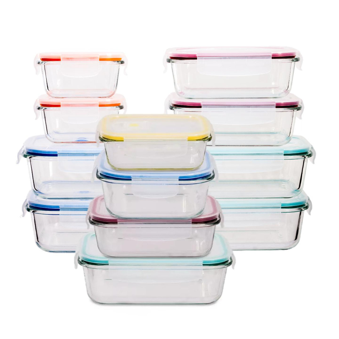 Rebrilliant Eatman Glass Meal Prep 12 Container Food Storage Set ...