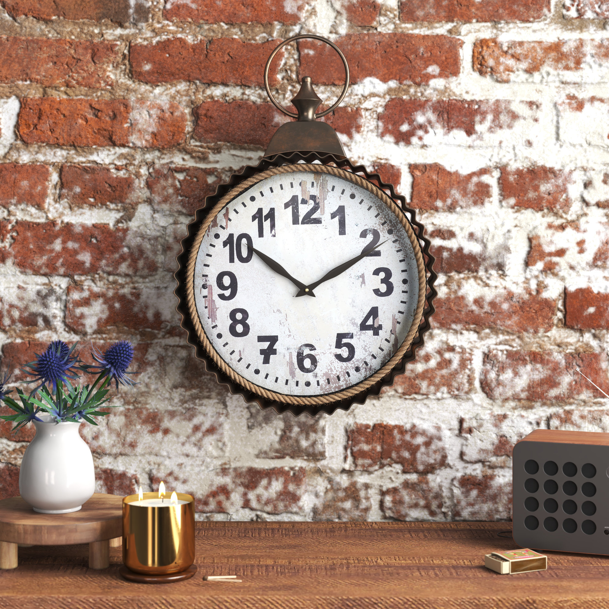 Steelside™ Leroux 13" Wall Clock & Reviews | Wayfair