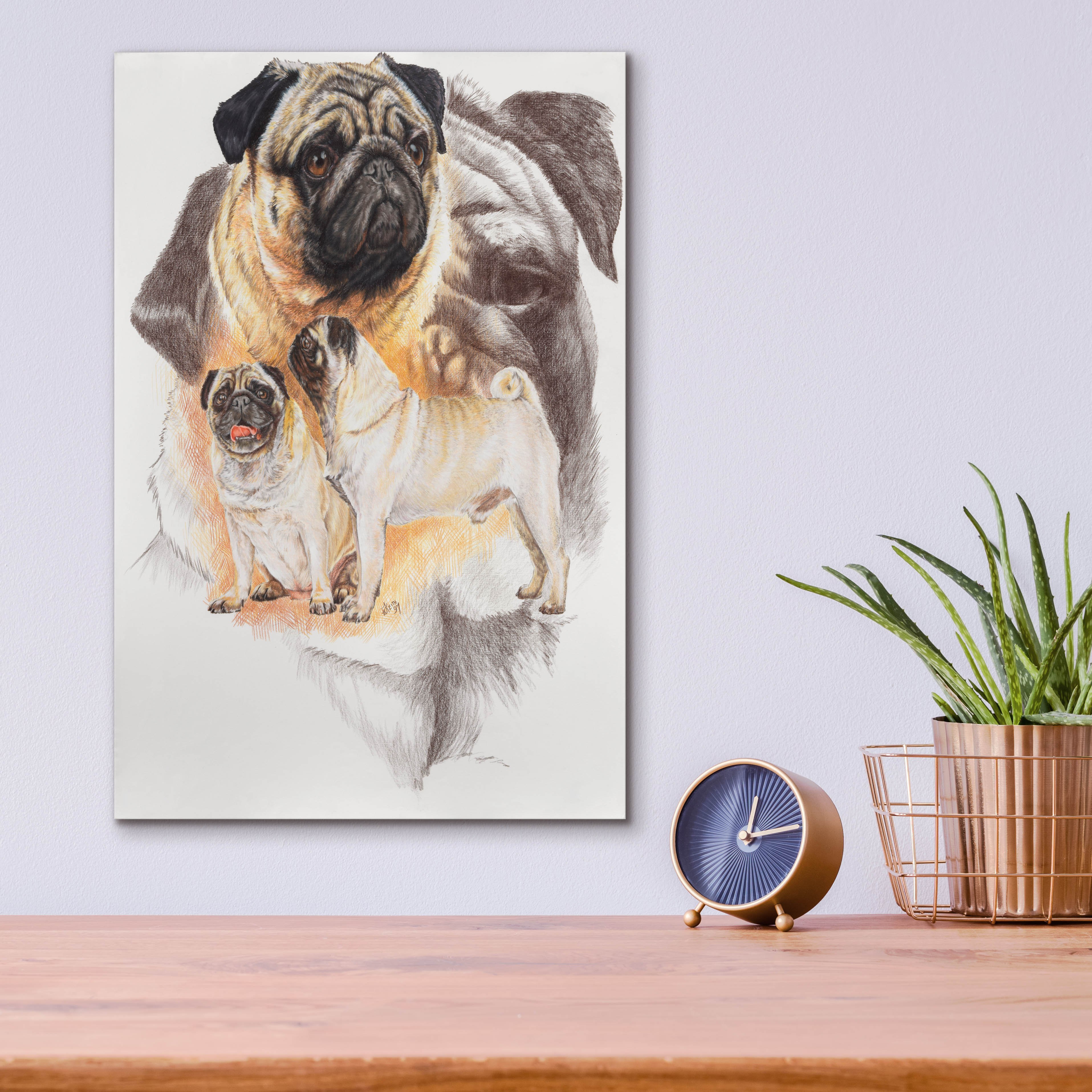 Red Barrel Studio Pug And Ghost by Barbara Keith - Unframed Print ...