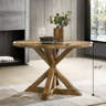 Ophelia & Co. Hardwood Table With Cross-buck Base, Cottage Oak Finish ...