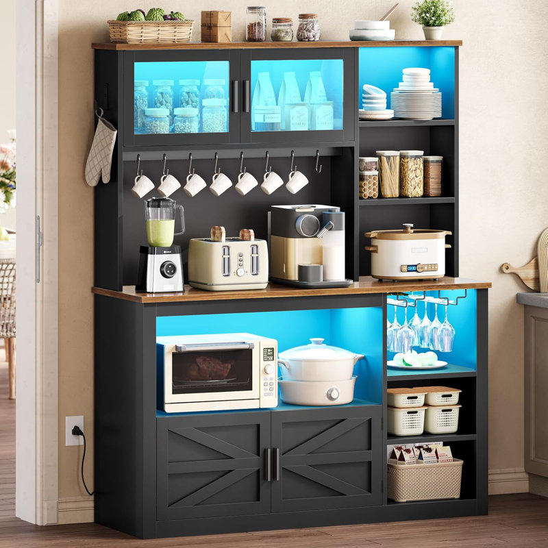 teal microwave stand