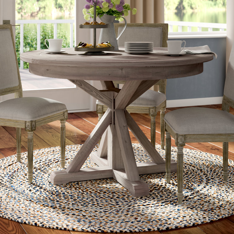 Laurel Foundry Modern Farmhouse Mahon Extendable Pine Round Dining ...