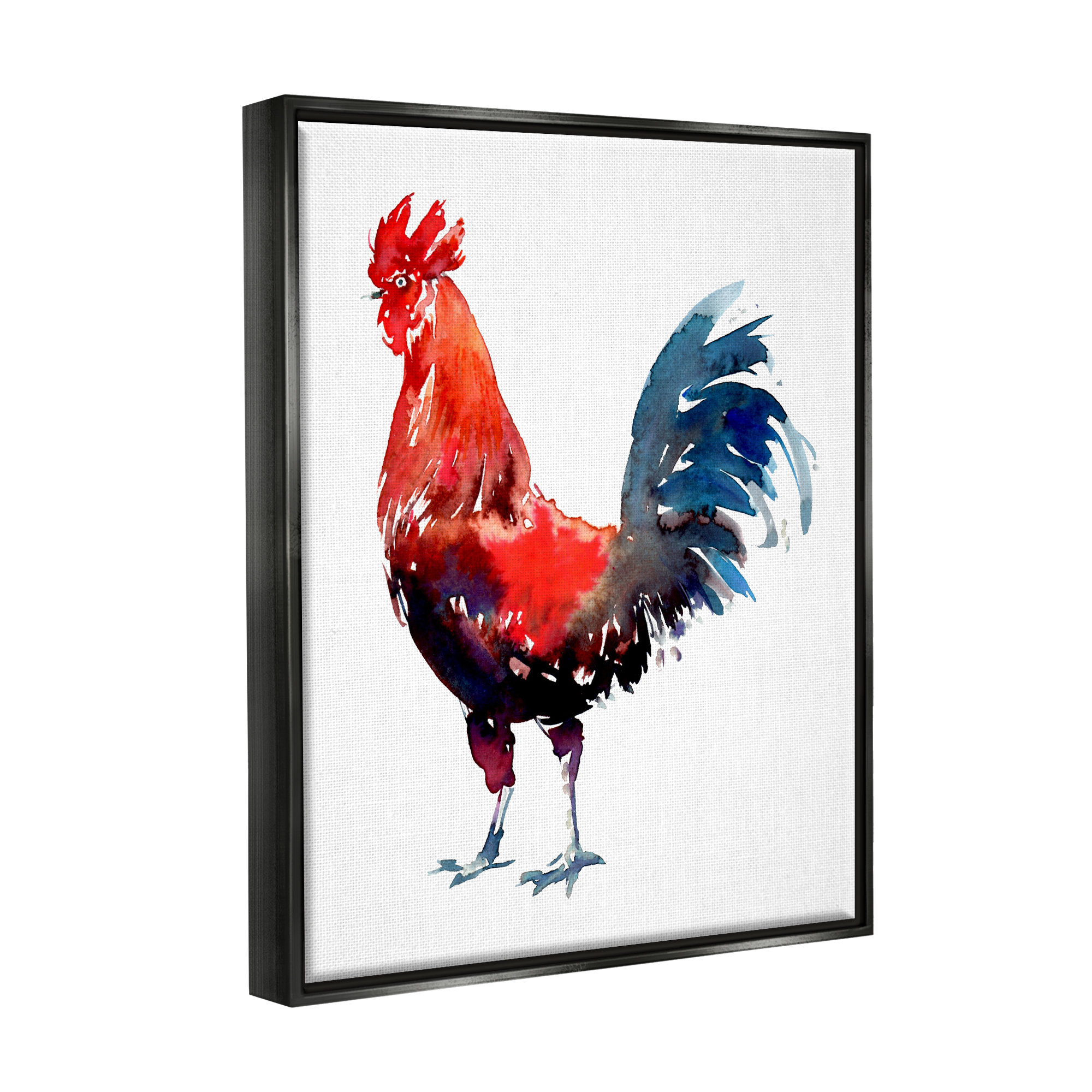Stupell Industries Modern Rooster On Wood by Claudia Bianchi Graphic ...