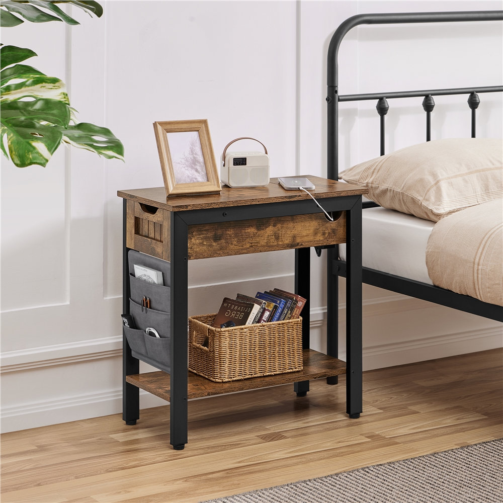 Trent Austin Design® Nagle End Table with Storage and Built-In Outlets ...