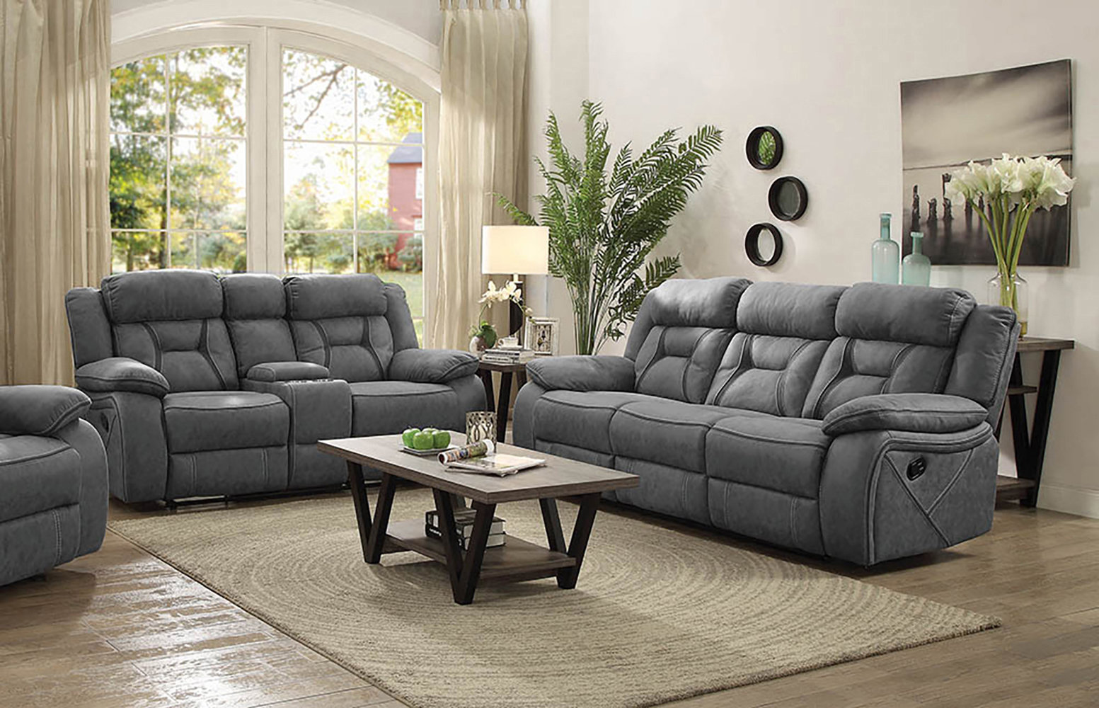 Hokku Designs Higgins Upholstered Tufted Living Room Set | Wayfair