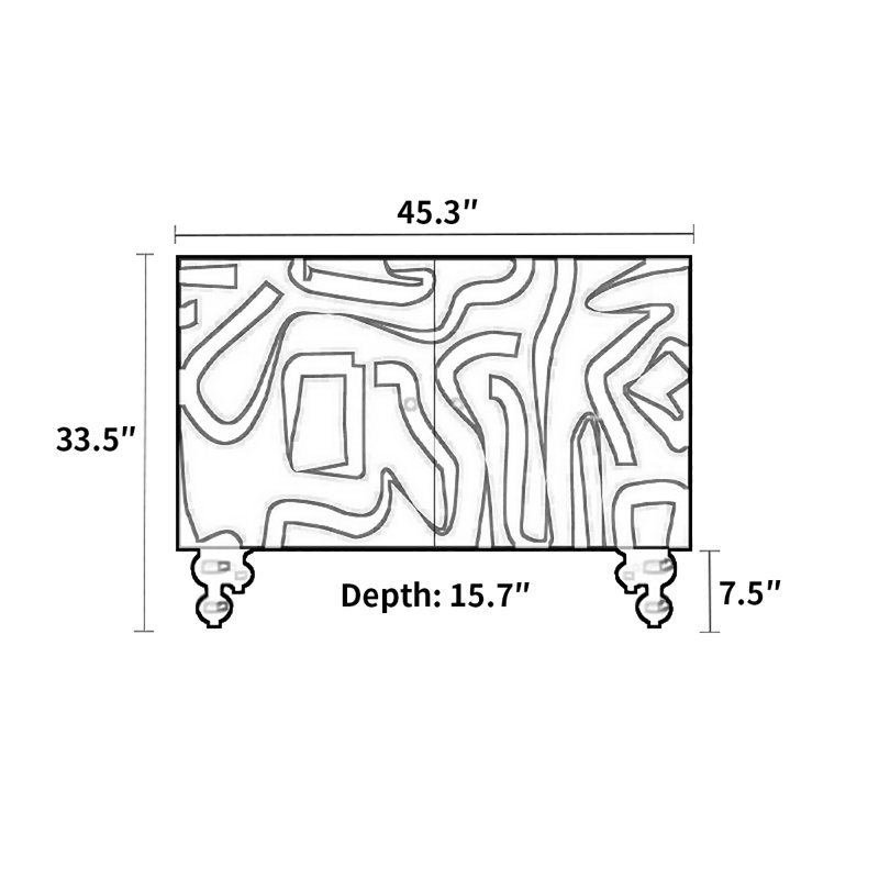 DURBIL Home French multi-functional texture decor cabinet | Wayfair