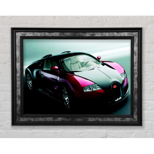 Bright Star Bugatti Veyron Red And Black - Single Picture Frame Print ...