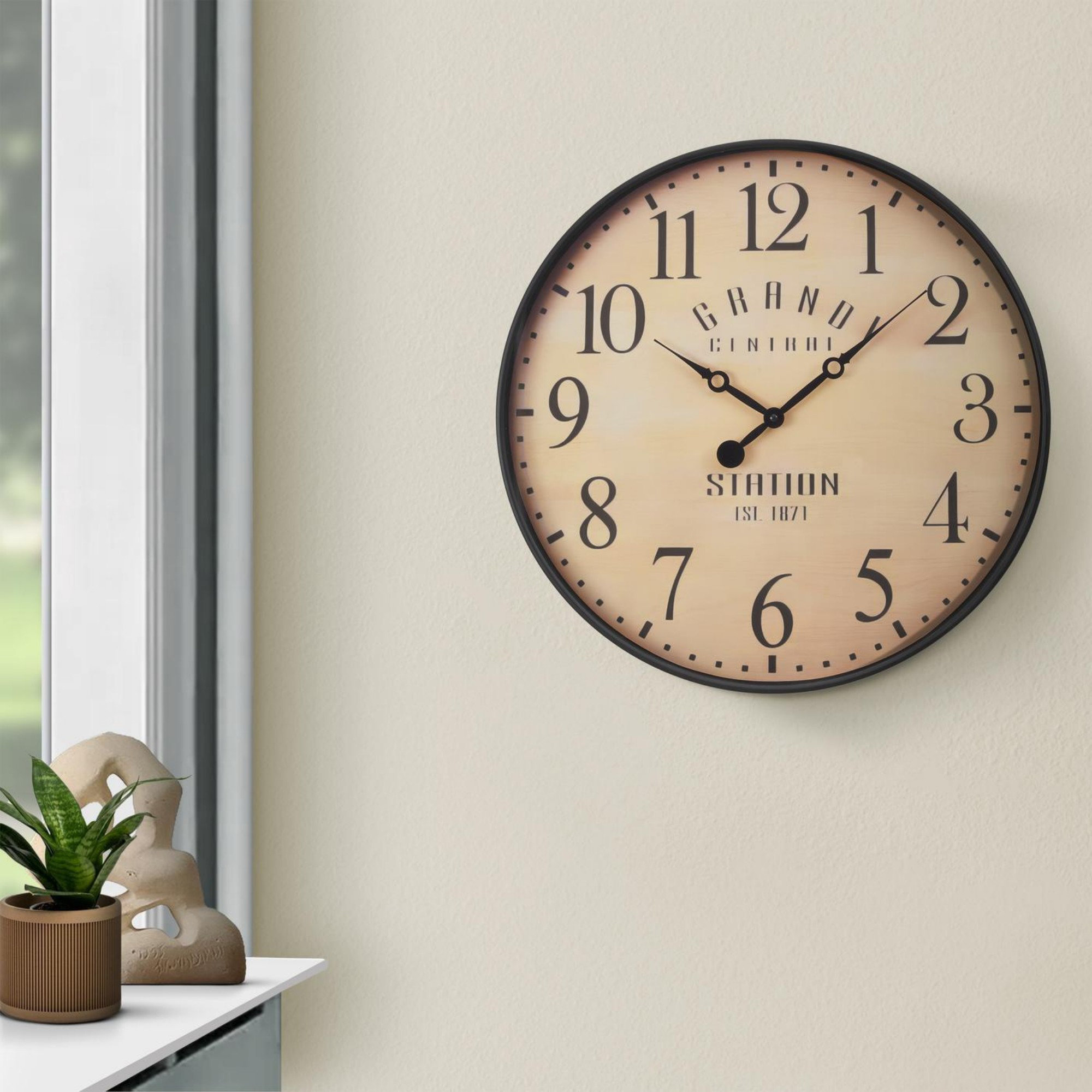 Fleur De Lis Living 20" Round Wall Clock | Wayfair