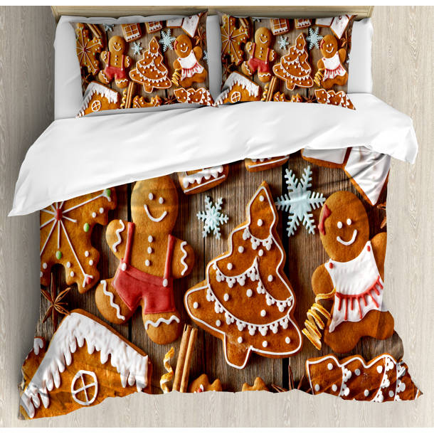 Ambesonne Gingerbread Man Duvet Cover Set | Wayfair