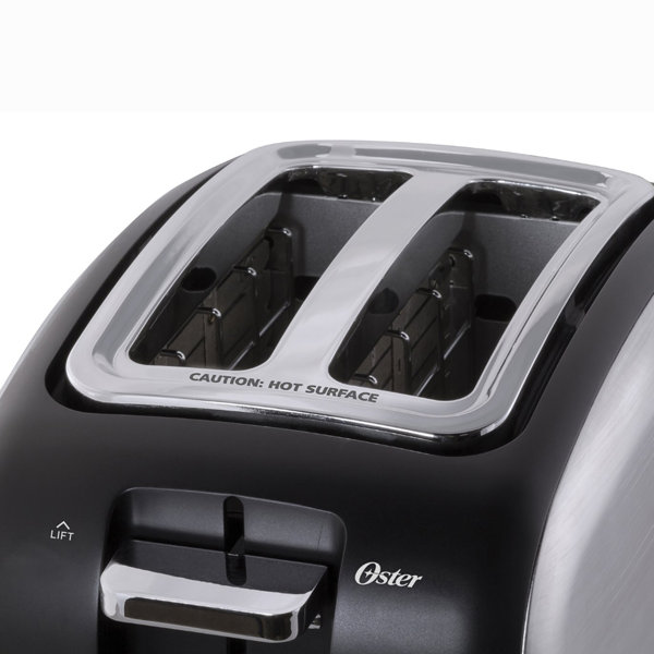 Oster 2 Slice Toaster with Extra-Wide Slots in Brushed Stainless Steel ...