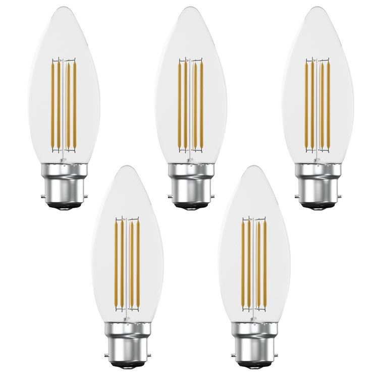 Symple Stuff Small Screw LED Bulbs Vintage Filament Edison Candle Lamp ...