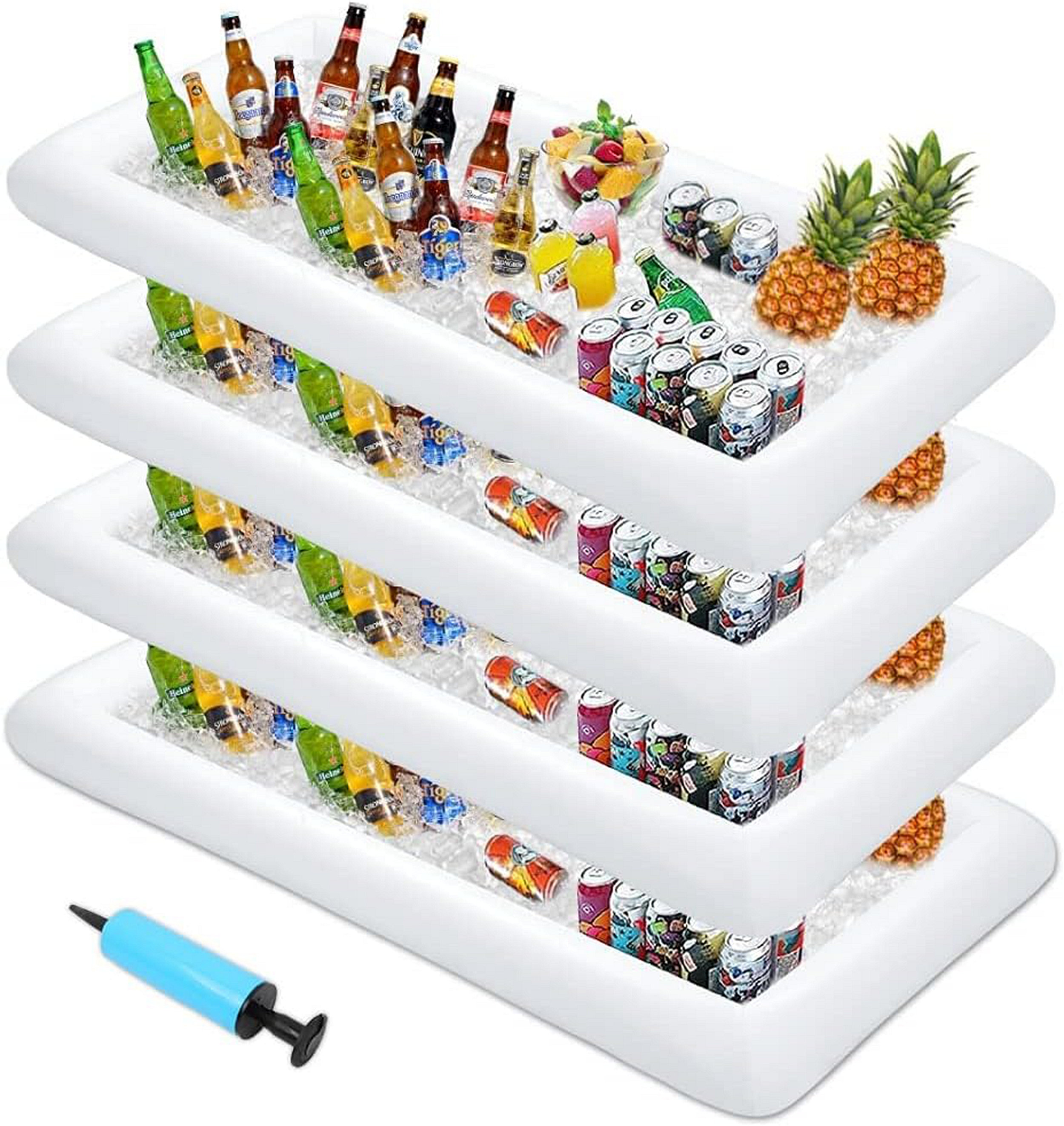 Fashion Finesse 4 PACK Inflatable Ice Serving Bar, 53"X25" Pool Party ...