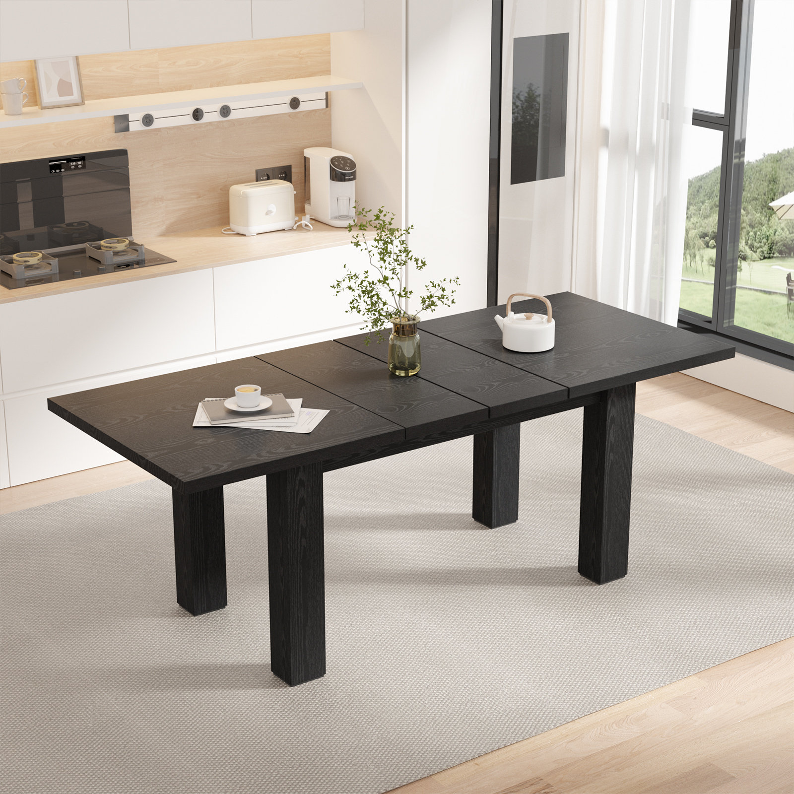 Gracie Oaks Rectangular Extendable Dining Table & Reviews | Wayfair