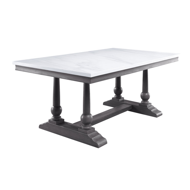 AndrewHomeStudio Faux Marble Top Dining Table - Wayfair Canada