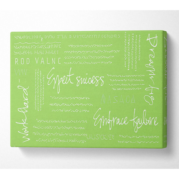 Happy Larry Work Hard Dream Big Expect Success Lime Green - Print ...