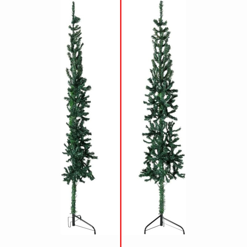 Ameriwood ultra-thin artificial half Christmas tree with stand | Wayfair