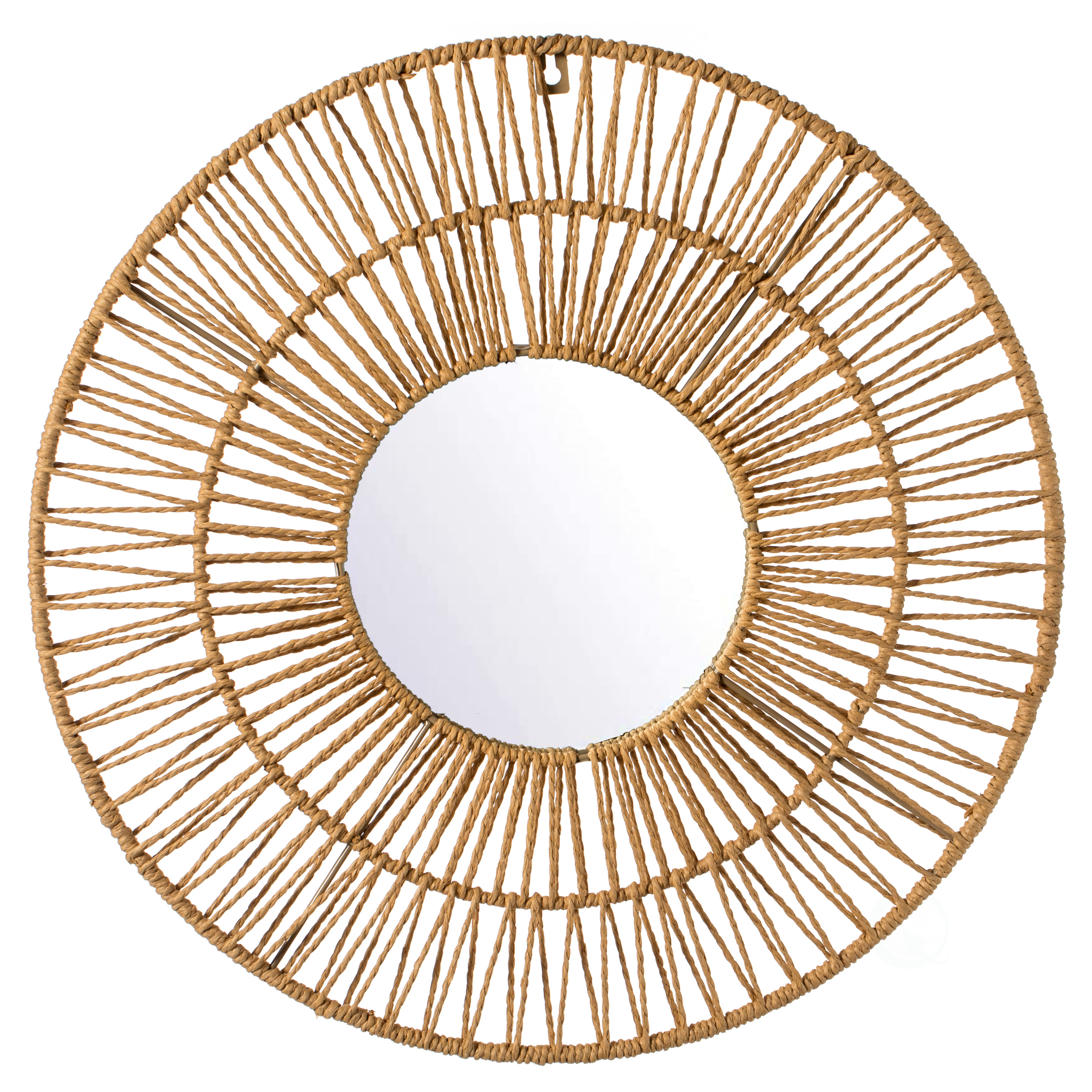 Bayou Breeze Decorative Woven Paper Rope Round Shape Bamboo Wood Modern ...