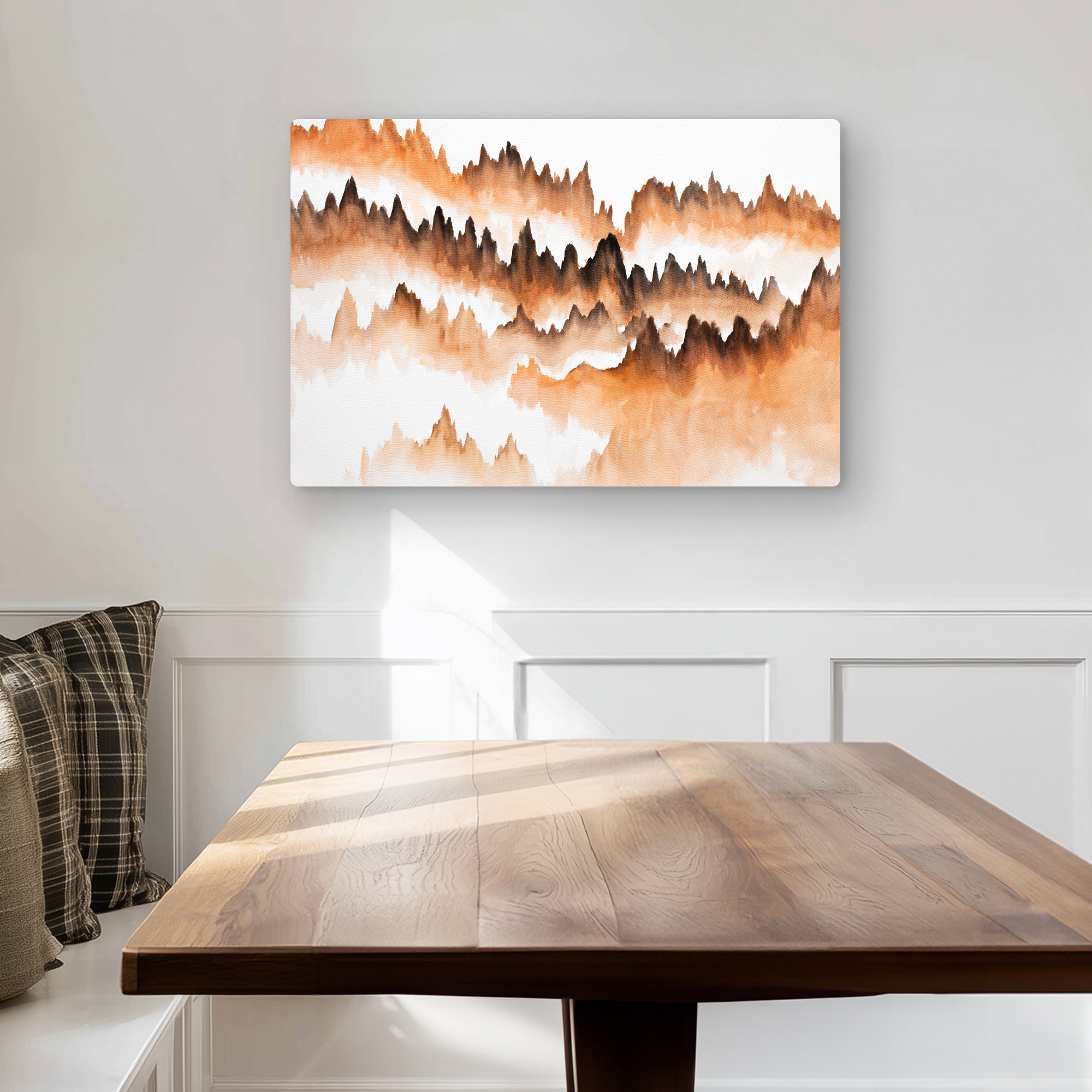 Lark Manor™ Mountain of Fir Trees - Landscapes Metal Print for Home ...