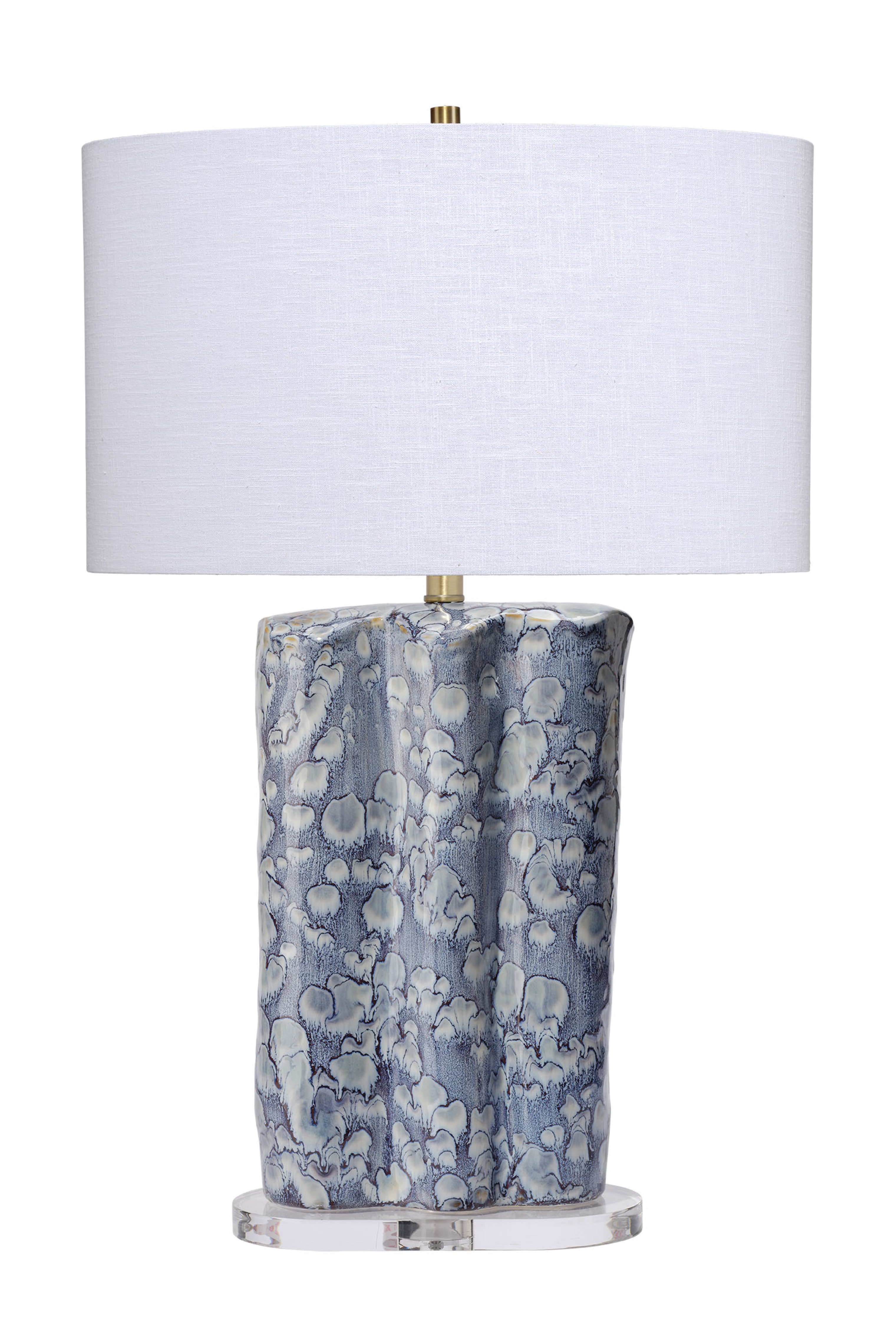Jamie Young Company Flurry Ceramic Table Lamp with Linen Shade | Perigold