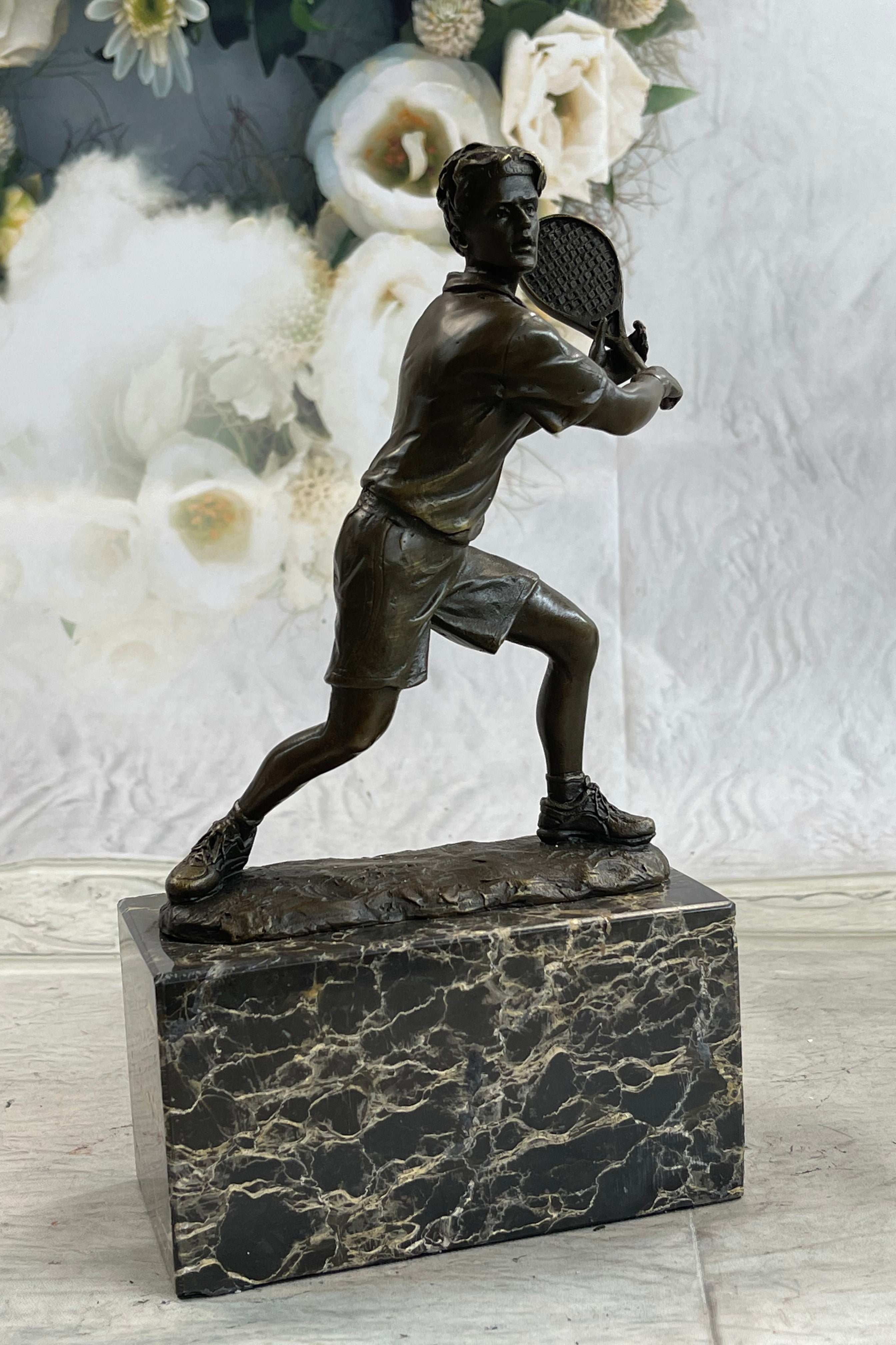 Red Barrel Studio® Potsdam Hand Crafted Tennis Ball Player Bronze ...