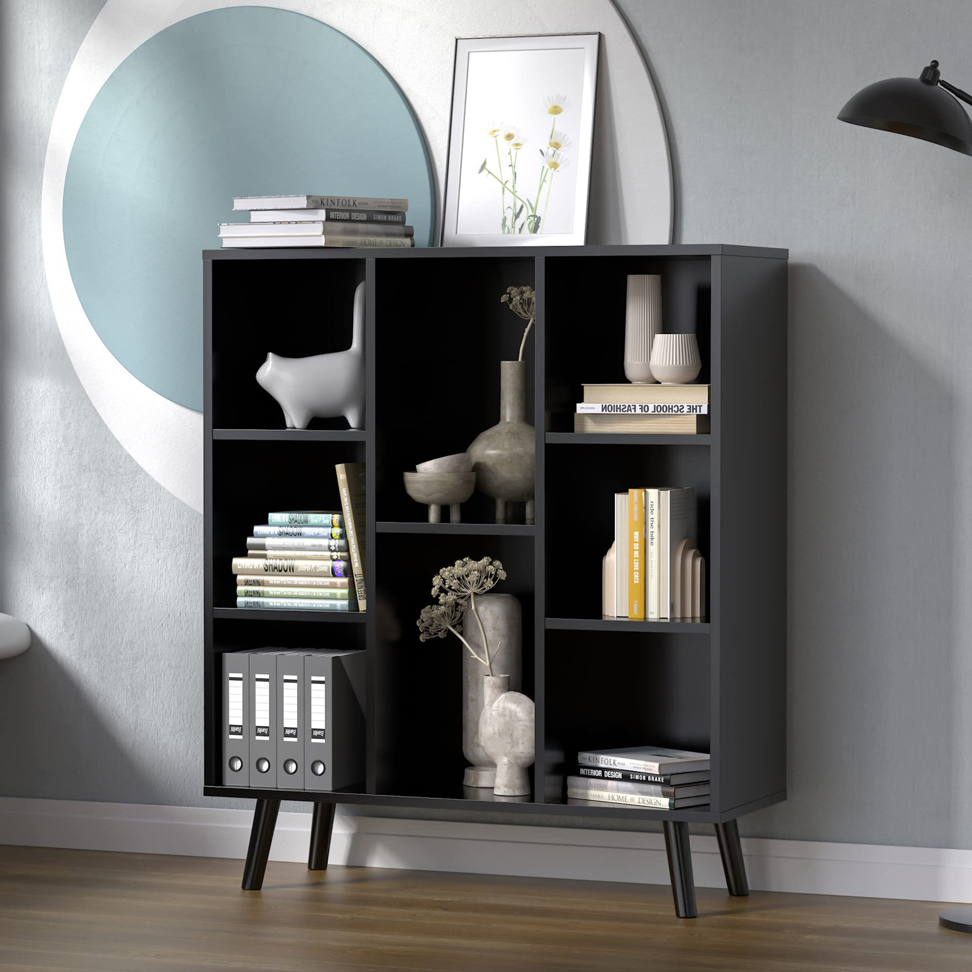 Latitude Run® Wood 8 Cube Storage Organizer Book Shelves - Wayfair Canada