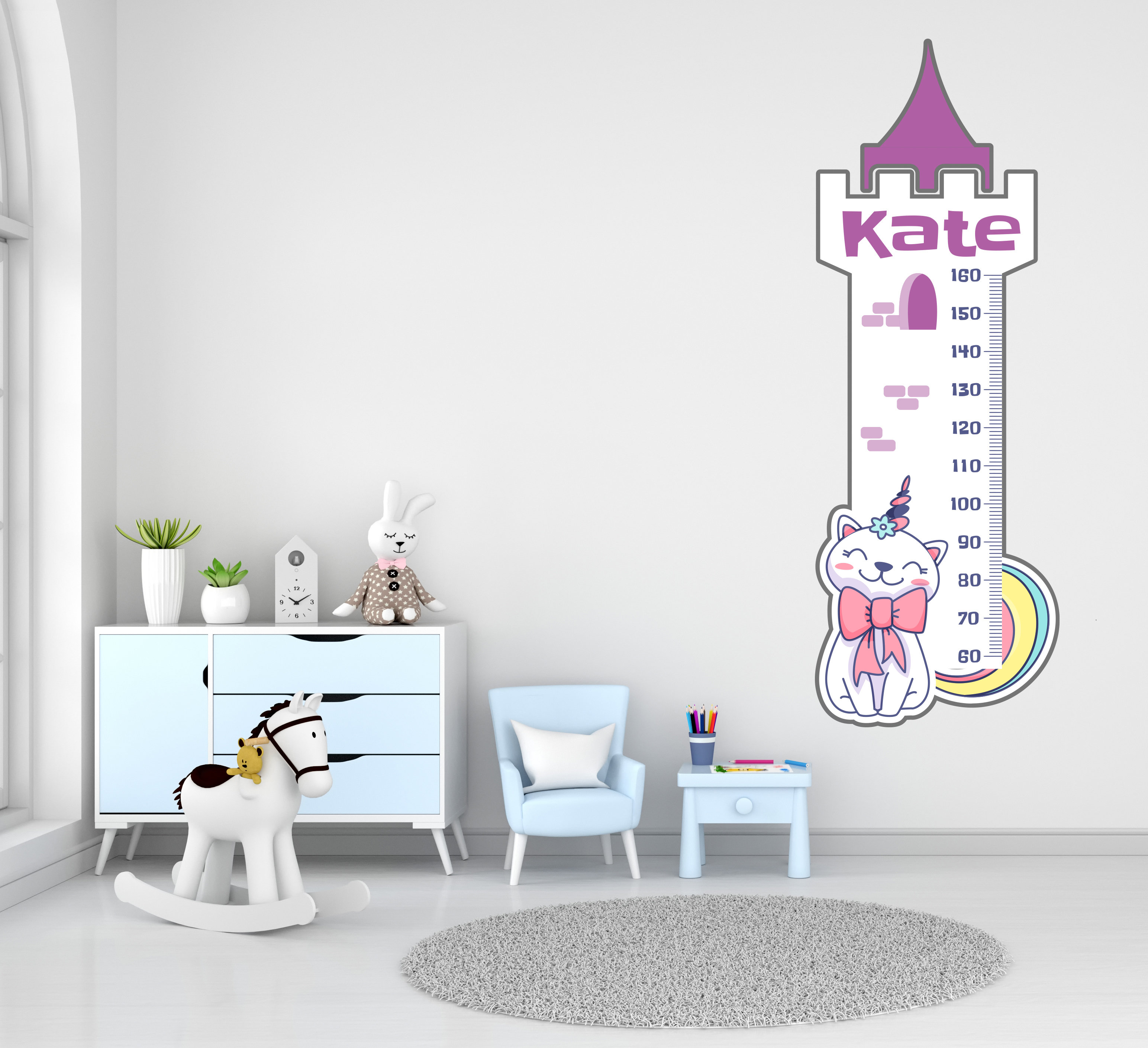 Zoomie Kids Growth Chart Ruler Decal, DIY Vinyl Kids Growth Chart Ruler ...
