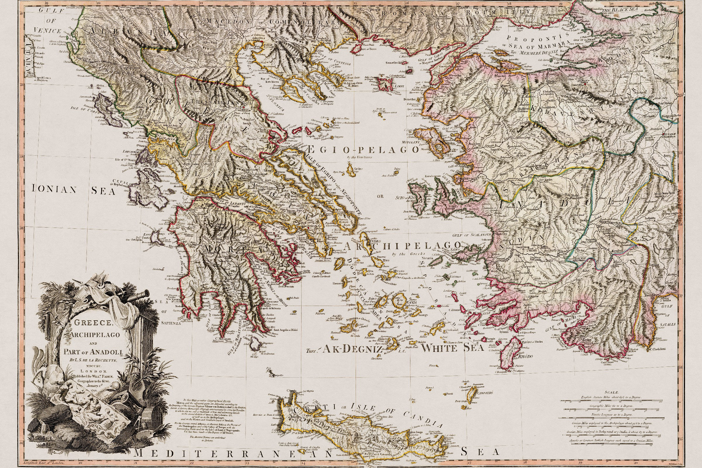 Breakwater Bay 18Th Century Map Of Greece On Canvas by Gwengoat Print ...