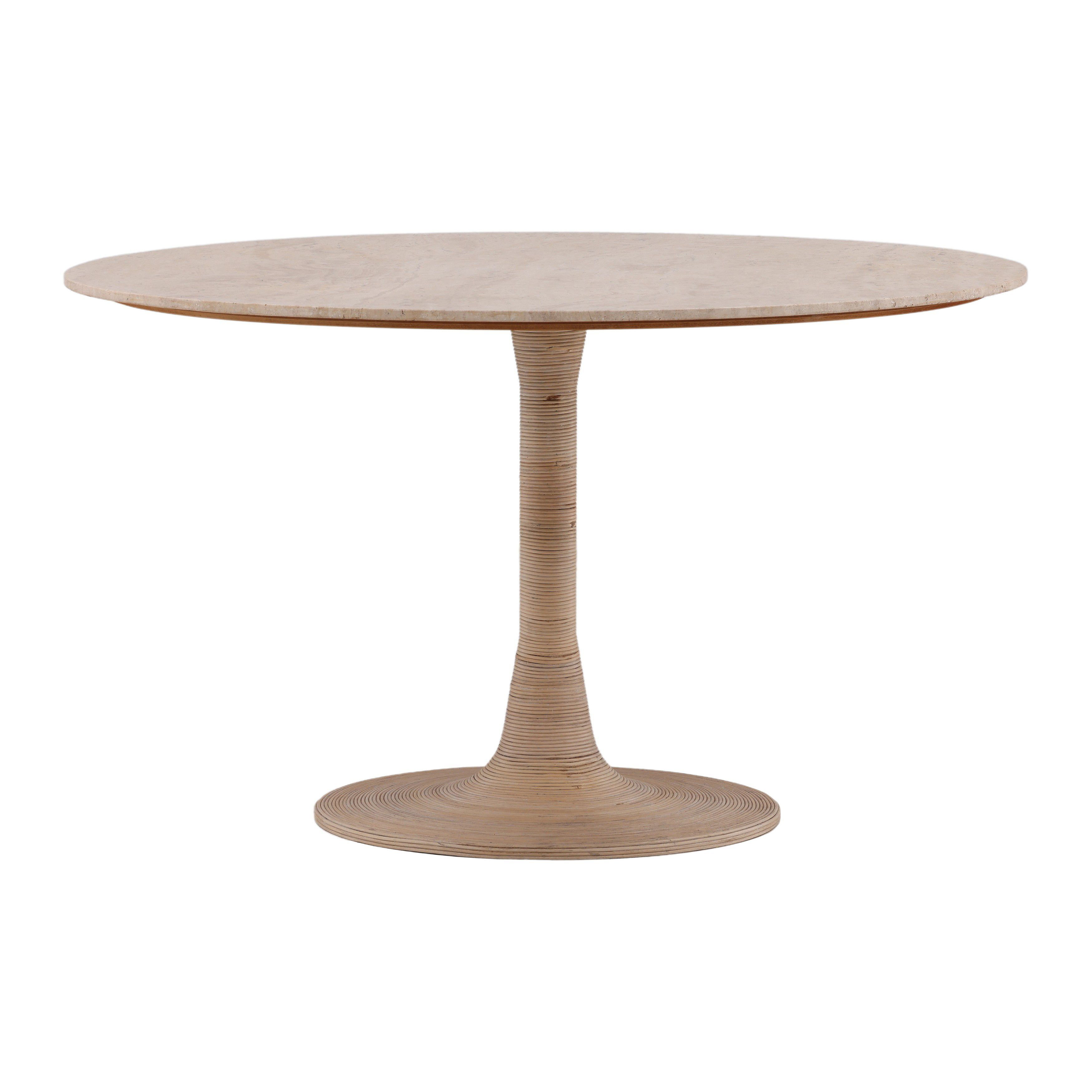 Birch Lane™ Riley 52" Wide Iron Dining Table, Natural | Wayfair
