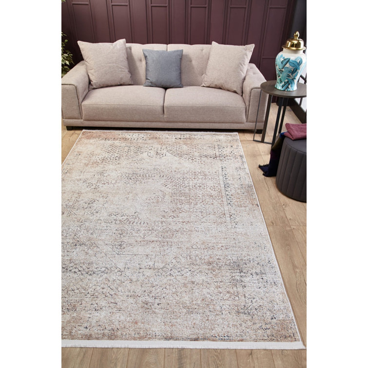 Williston Forge Enya Modern Machine Woven Mink Area Rug | Wayfair.co.uk