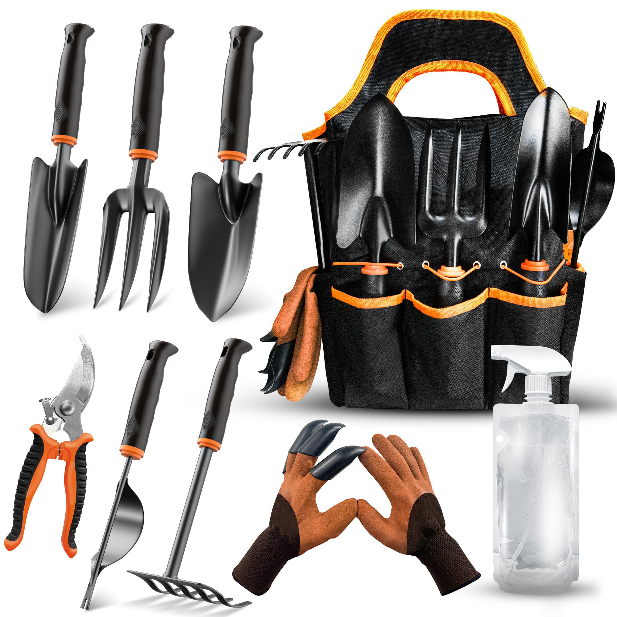 CONMINI Garden Tool Set 10Pcs With Durable Tools Organizer Handbag ...