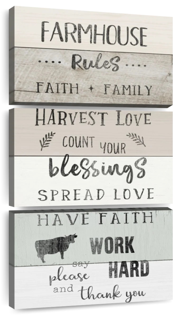 Gracie Oaks Farmhouse Rules Wall Sign - Wayfair Canada