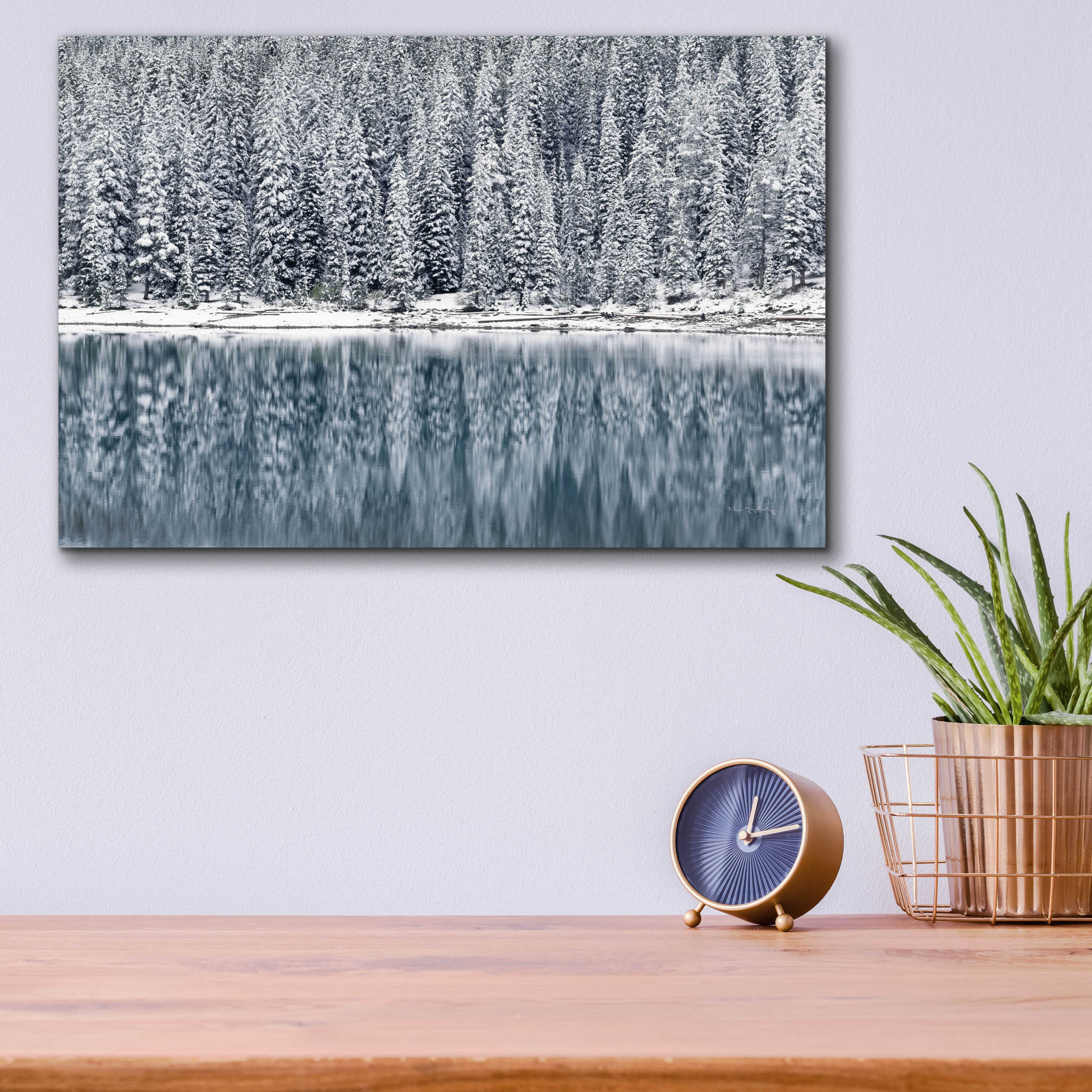 Millwood Pines Winter Reflections by Alan Majchrowicz - Unframed ...