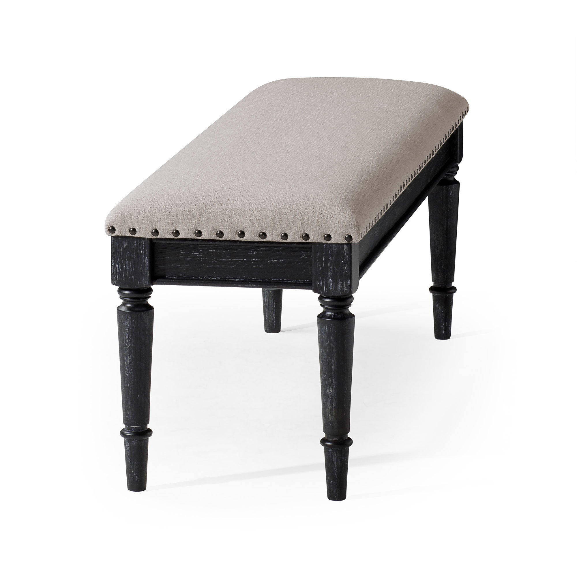 Maven Lane Elizabeth Traditional Upholstered Wooden Bench | Wayfair