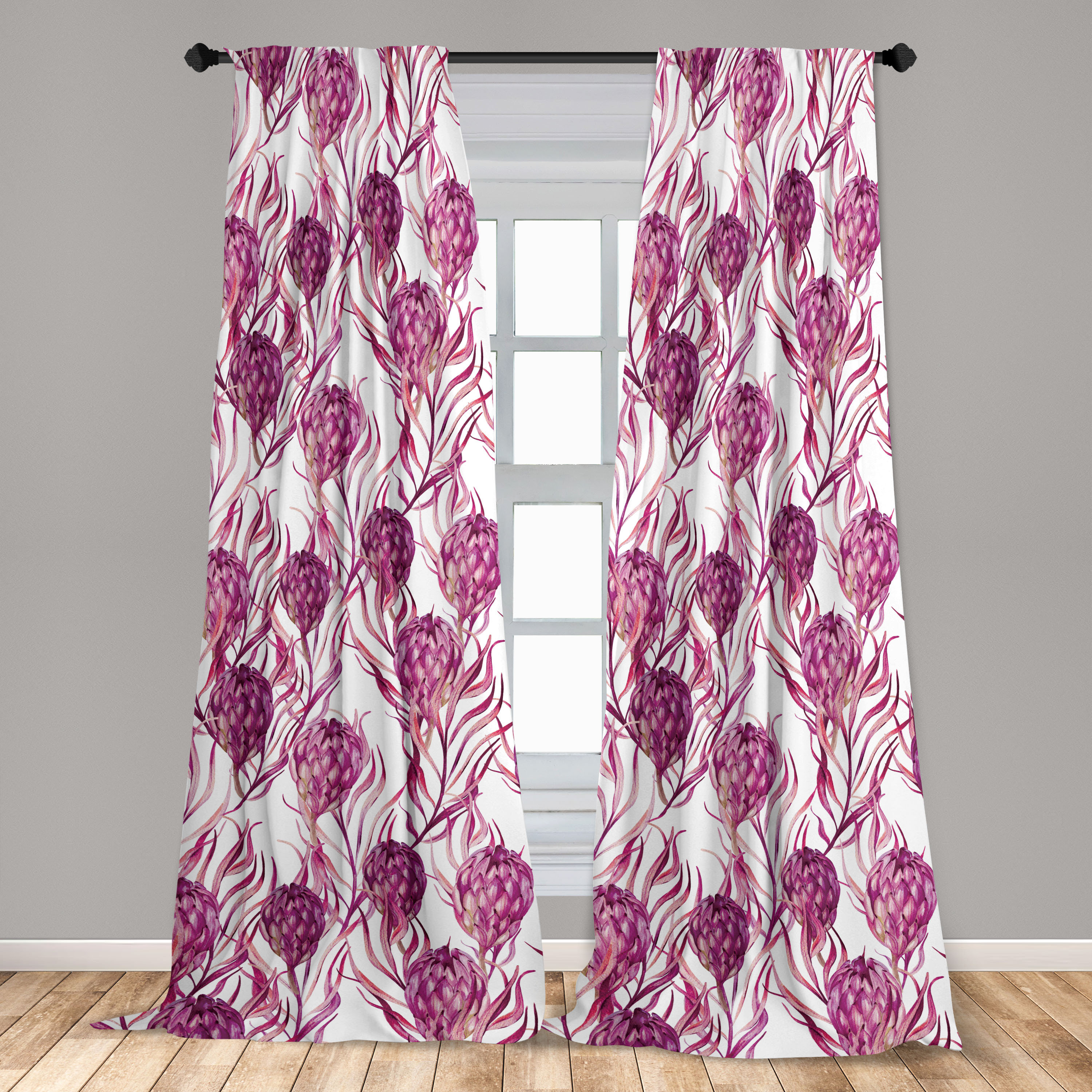 East Urban Home Cyerah Microfiber Semi-Sheer Curtain Pair | Wayfair