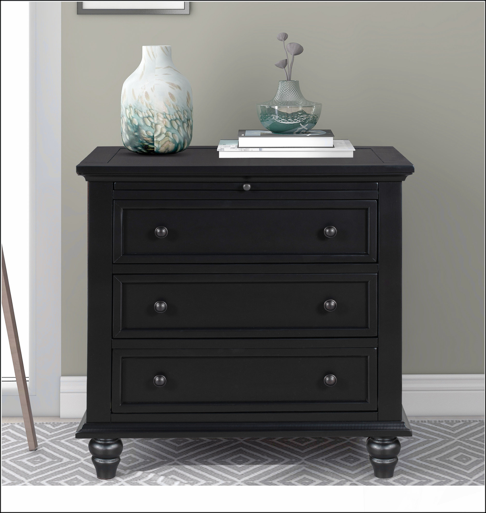 Latitude Run® 3-Drawer Storage Wood Cabinet, End Table with Pull-Out ...
