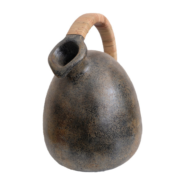 Red Barrel Studio® Terracotta Rustic Jug With Woven Handle, Multi ...