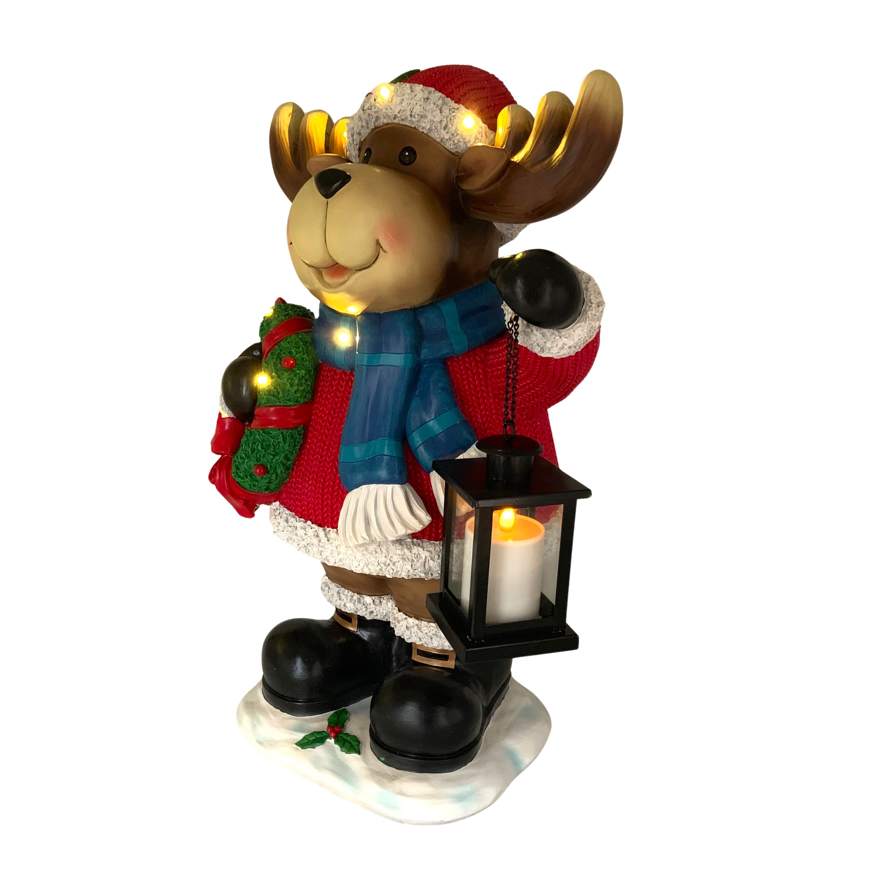 The Holiday Aisle® 24.2" Tall Polyresin LightUp Moose Christmas ...