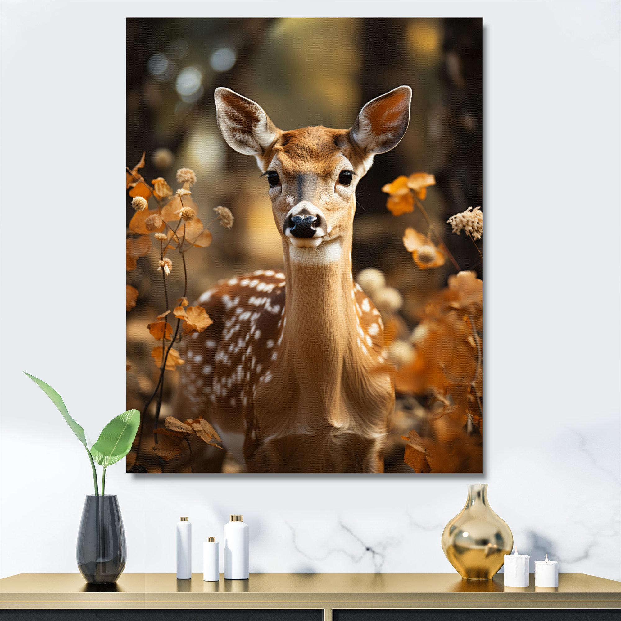 Latitude Run® Berkhamstead Deer Serene Grace II - Print on Canvas | Wayfair