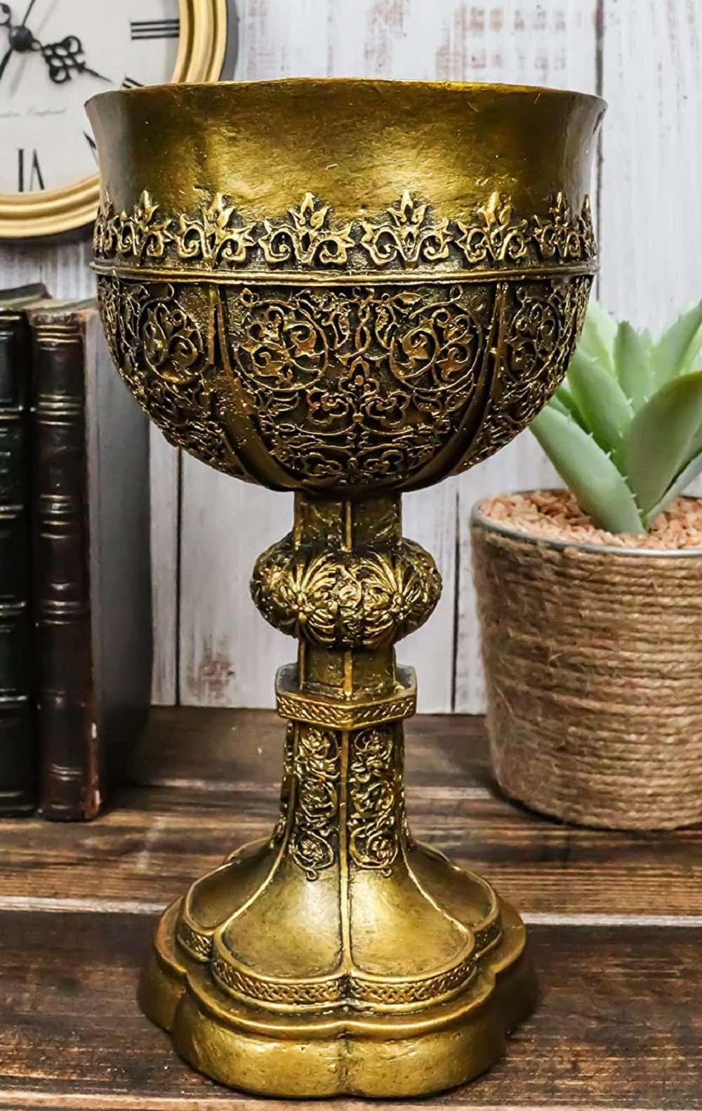 House of Hampton Ebros Decorative Merlin's Holy Grail The Golden Cup Of ...