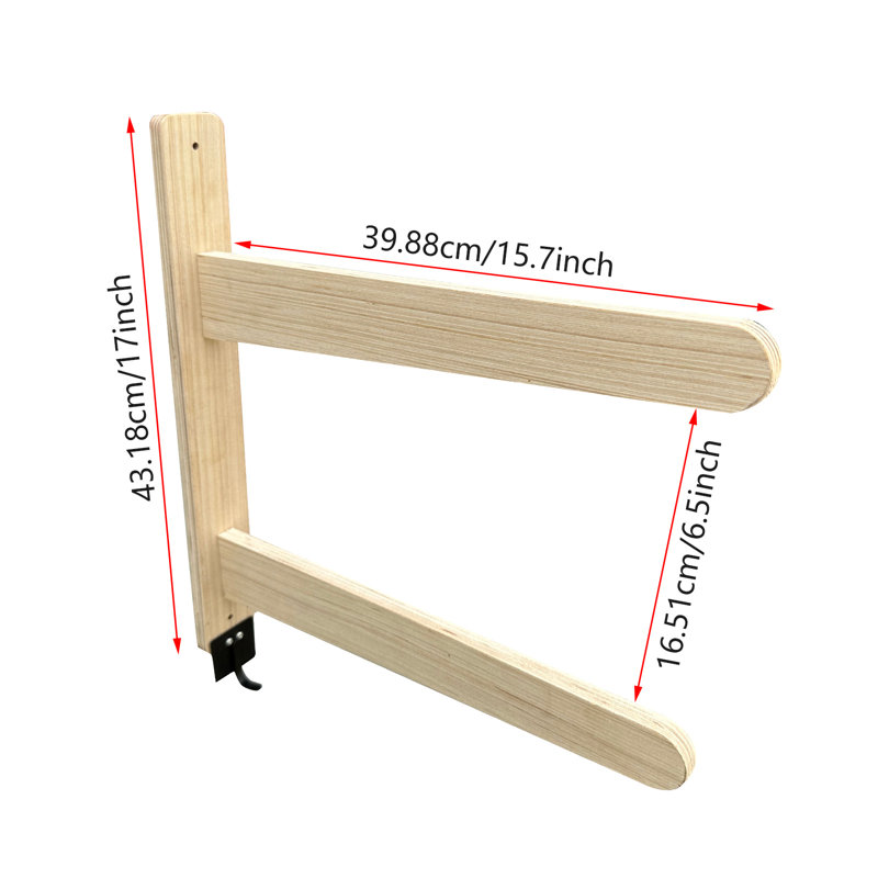 HTOCINQ Paddle Board Wall Mounted Rack, Horizontal Surfboard Rack | Wayfair