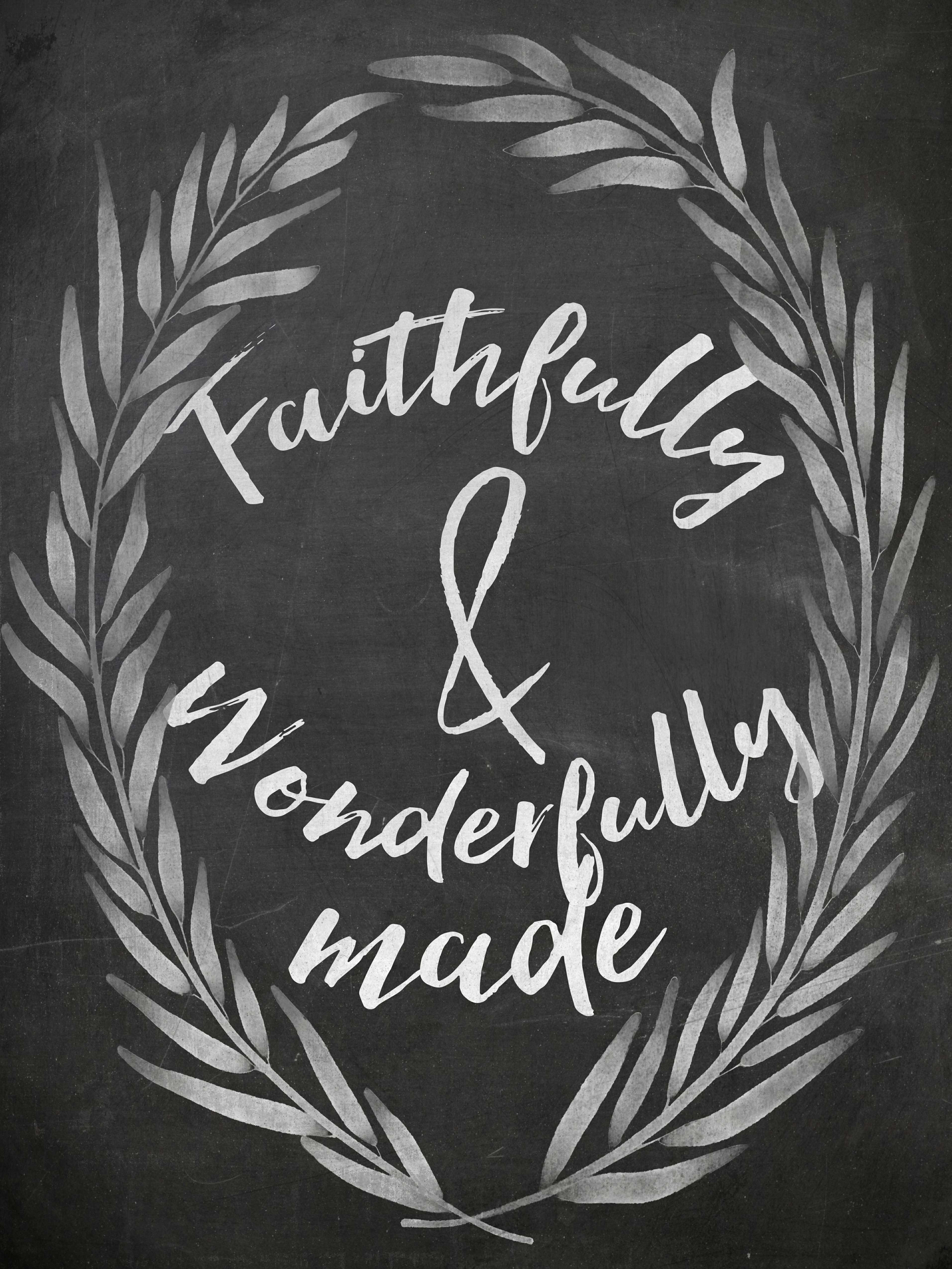 Trinx Faithfully and Wonderfully Made - Wrapped Canvas Print | Wayfair