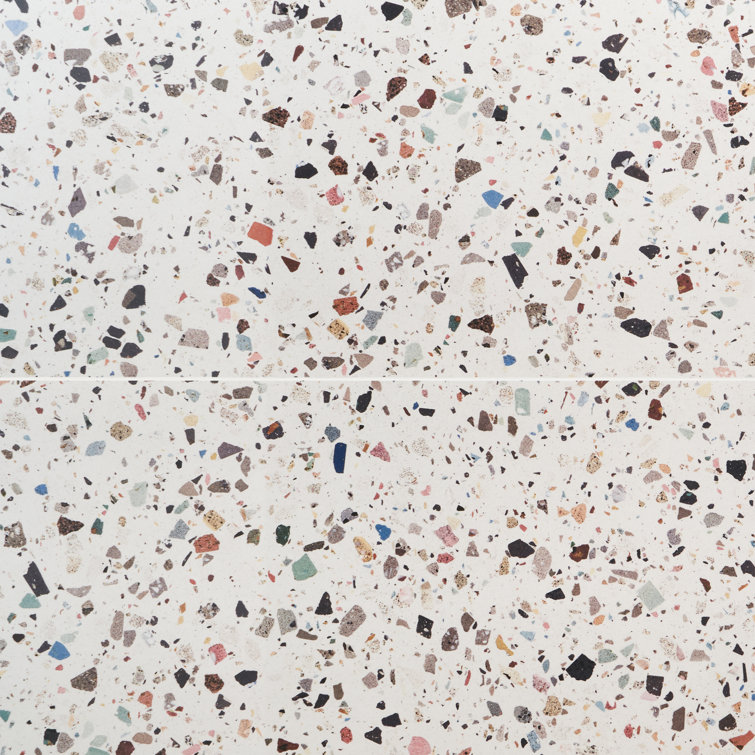 Bond Tile Gemscape 23.62 In. X 47.24 In. Terrazzo Look Polished ...