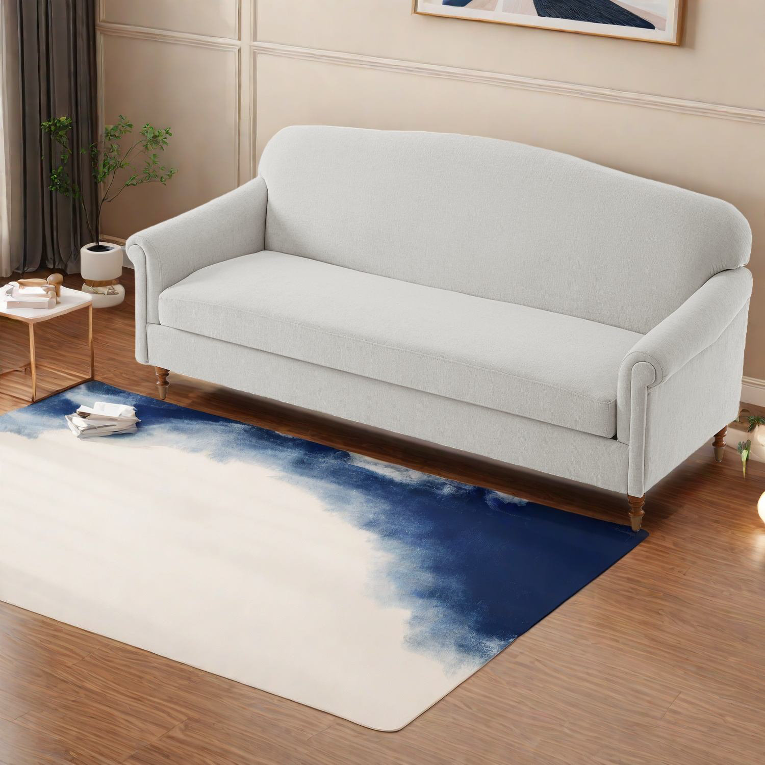 Latitude Run® Modern Compact Sofas, Chenille Upholstery Loveseat With ...