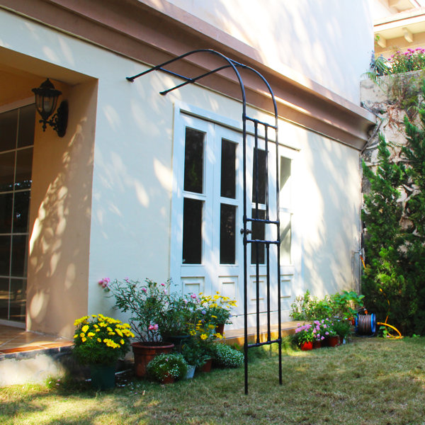 Scendor Garden Half Arch Rose Arbor, Flower Frame 94.5" H X 47.2" W ...